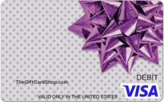 Visa® Purple Bow Gift Card | The Gift Card Shop