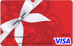 Visa Red Swirls Gift Card | The Gift Card Shop