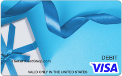 Visa White Blue Ribbon Gift Card | The Gift Card Shop