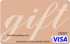 Visa Rose Gold Script Gift Card | The Gift Card Shop