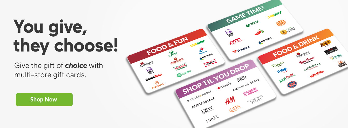 Buy Gift Cards Online | The Gift Card Shop